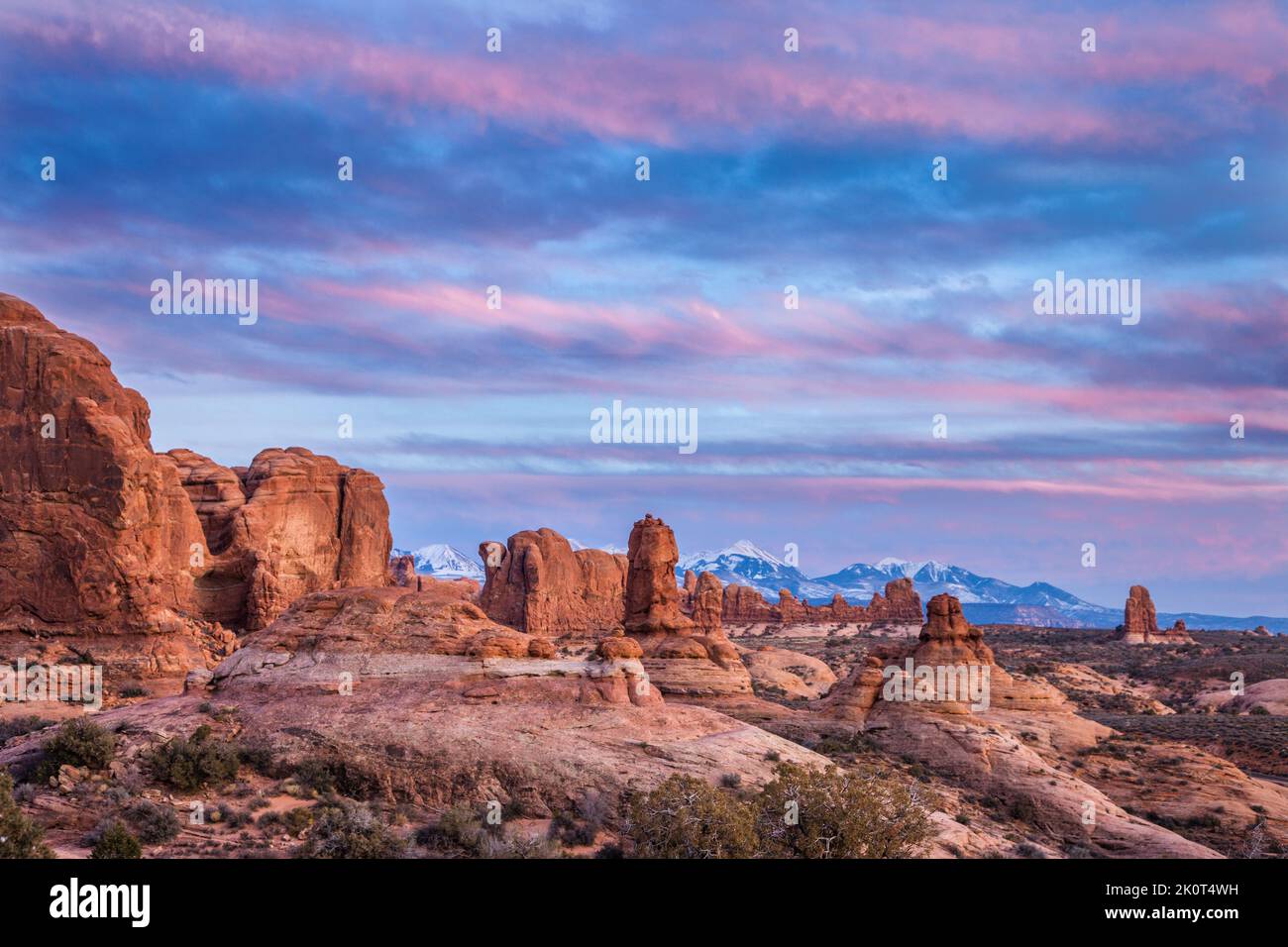 Elephant Butte, left, the Parade of Elephants and the La Sal Mountains ...
