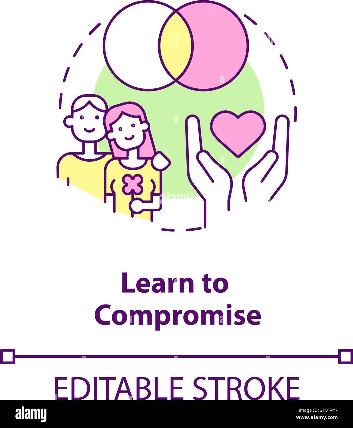 Learn to compromise concept icon Stock Vector Image & Art - Alamy