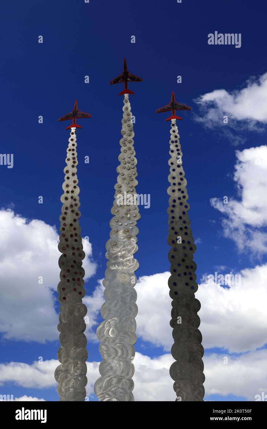 The Red Arrows memorial in Bournemouth town, Dorset, England, UK The ...