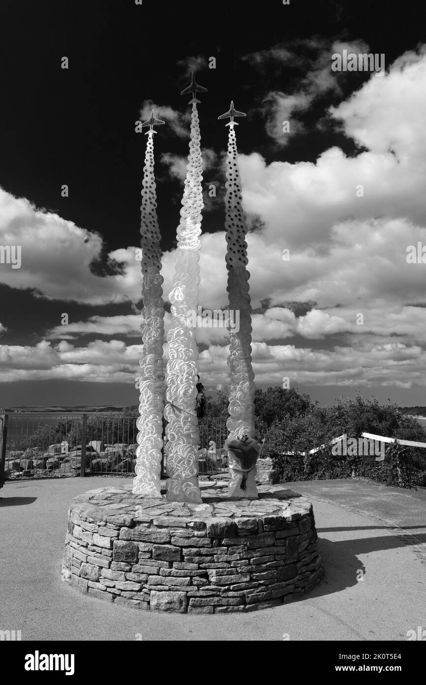 The Red Arrows memorial in Bournemouth town, Dorset, England, UK The ...