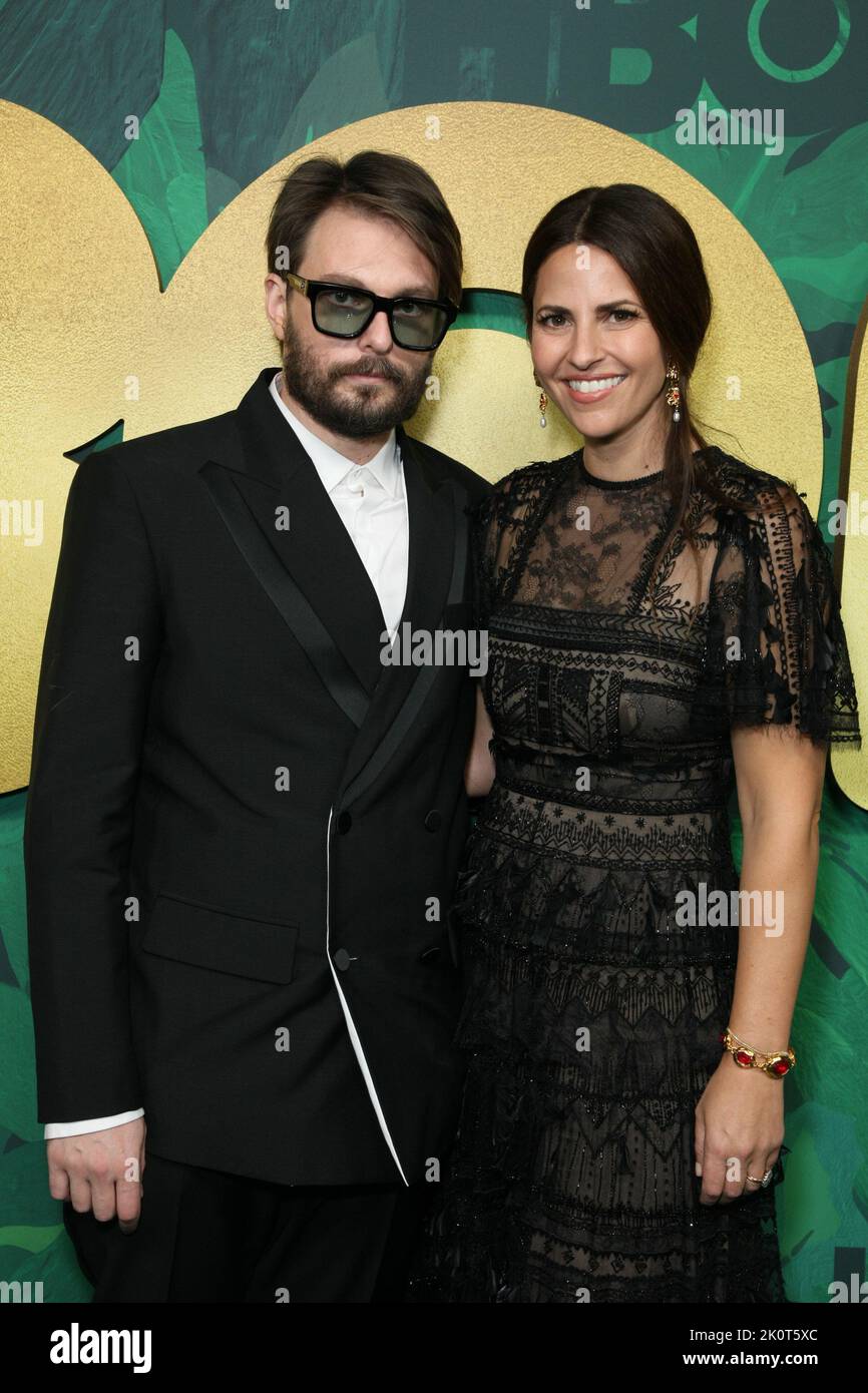 Sam Levinson, Ashley Lent Levinson attendsthe 2022 HBO Emmy's Party at ...