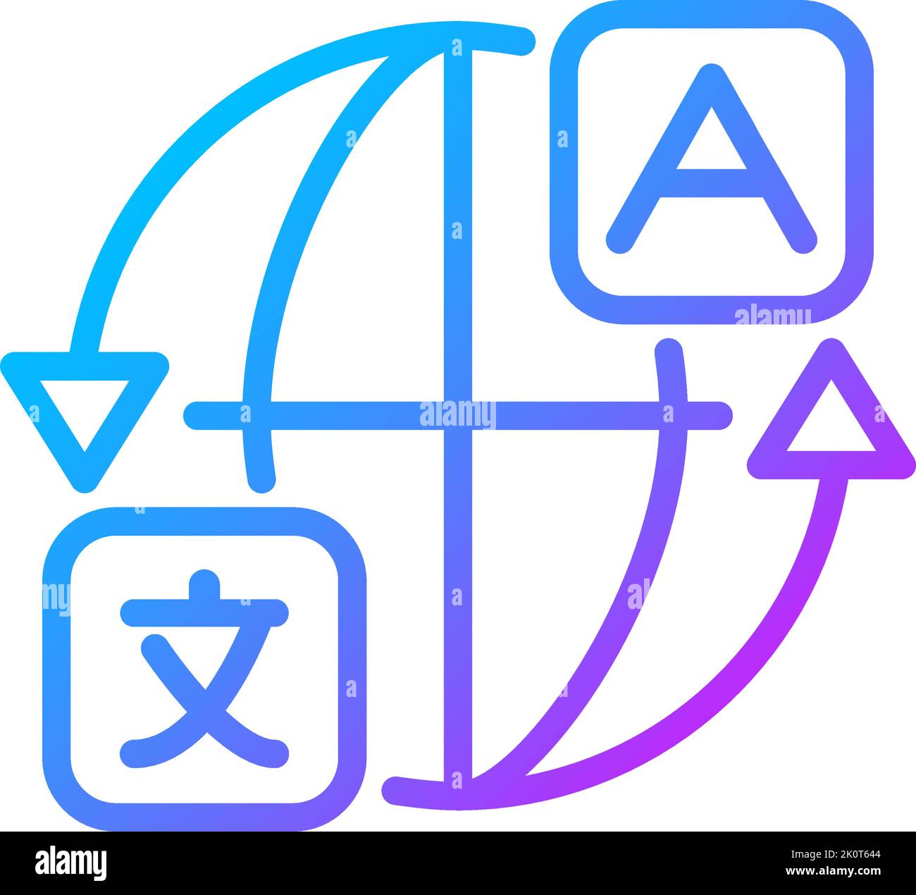 Machine translation software gradient linear vector icon Stock Vector ...