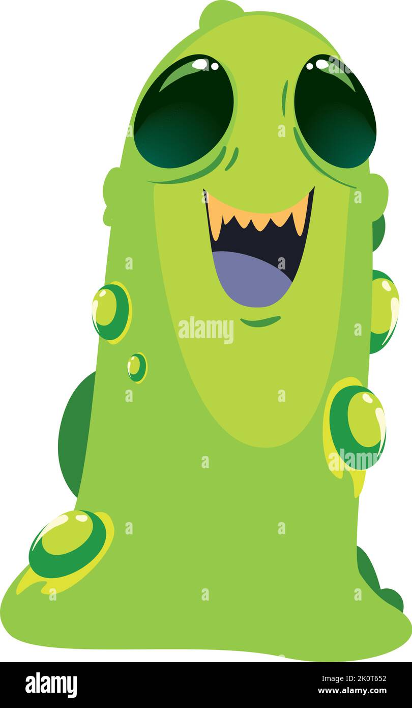 flat scary slime monster Stock Vector Image & Art - Alamy