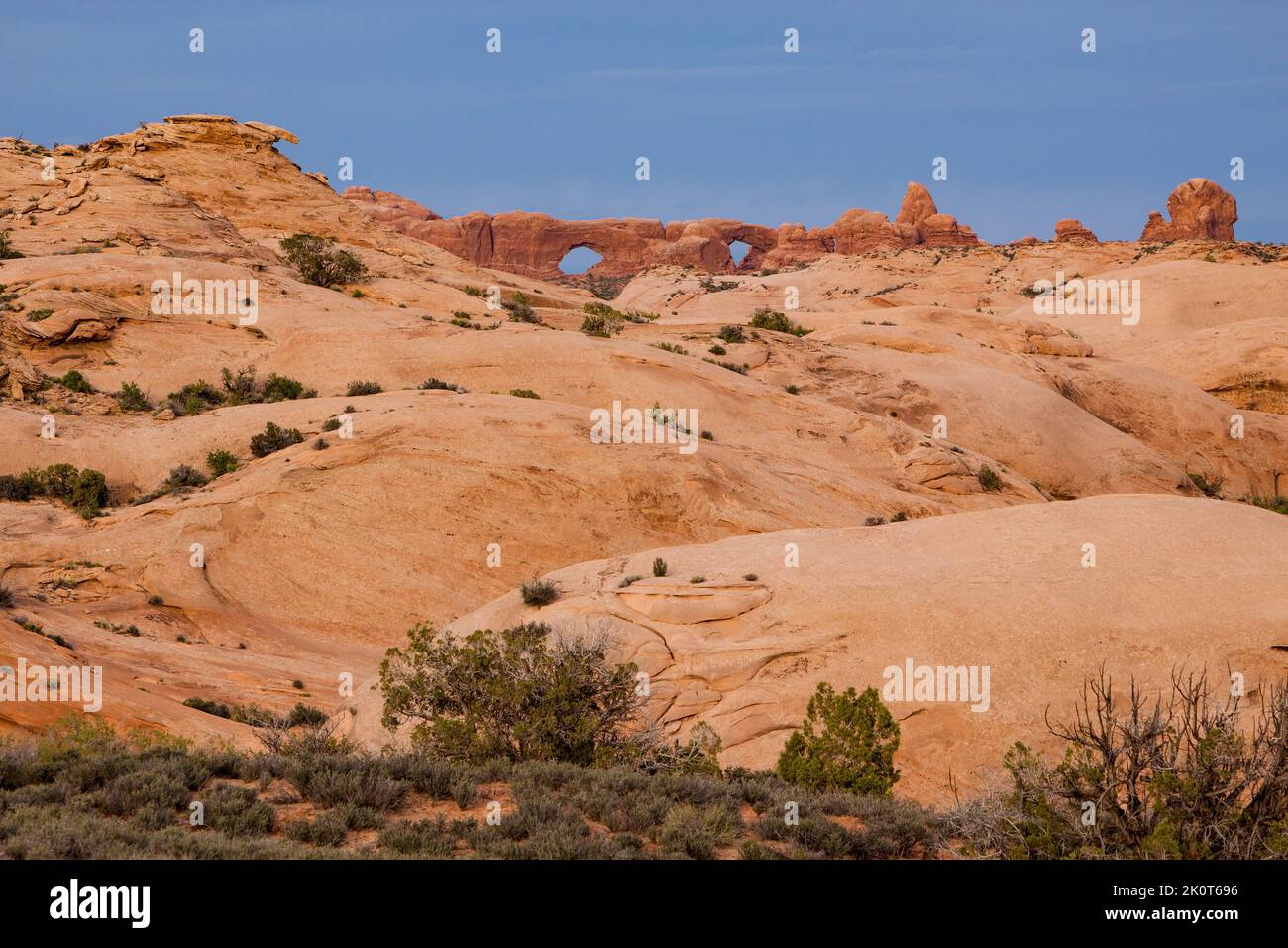 The North and South WIndows, Entrada sandstone arches in the Windows ...