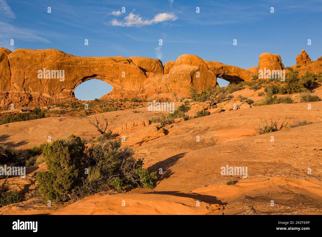 The North and South WIndows, Entrada sandstone arches in the Windows ...