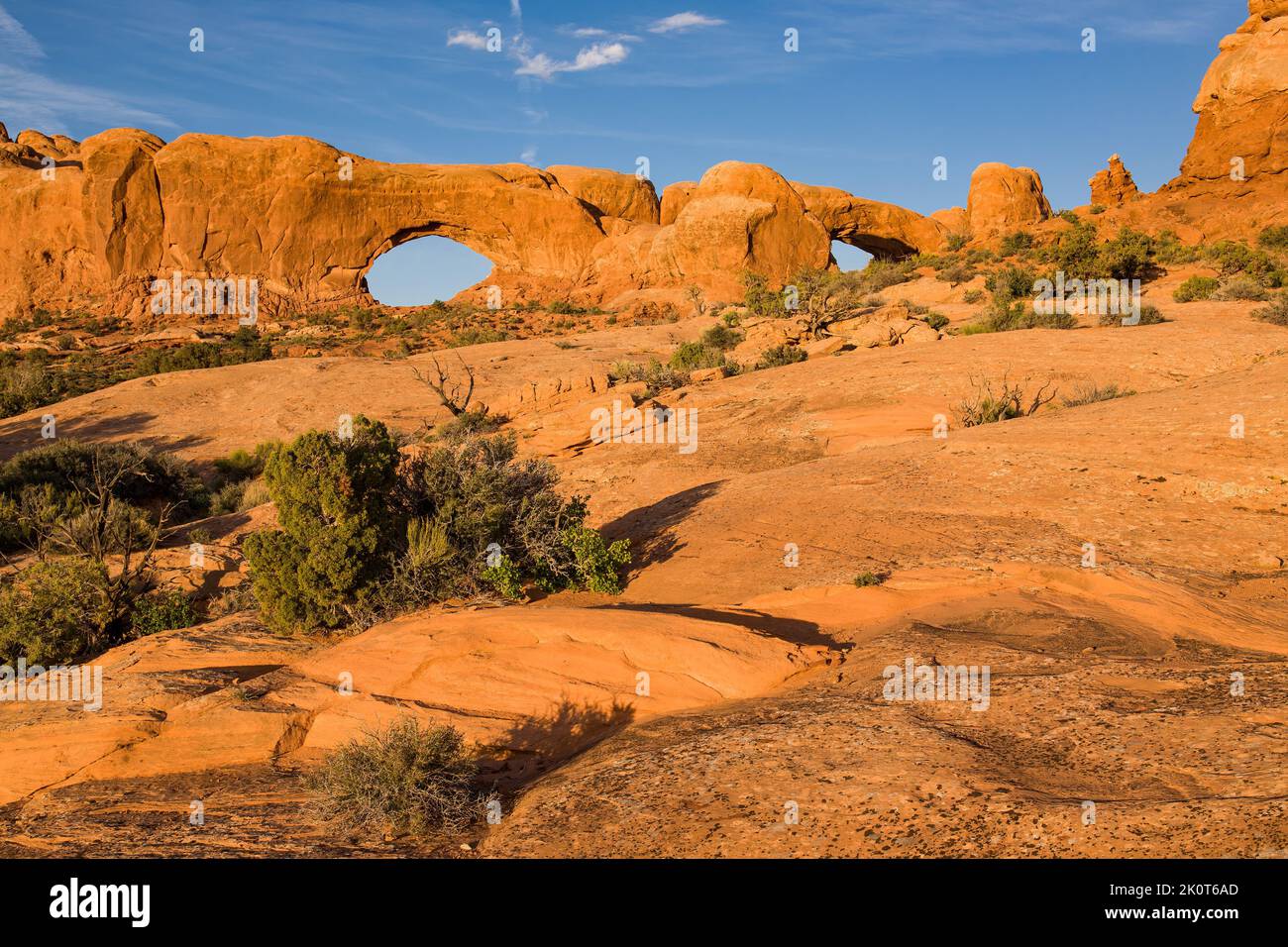 The North and South WIndows, Entrada sandstone arches in the Windows ...