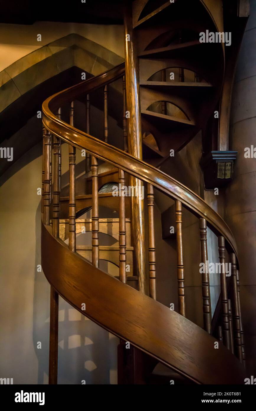 Wooden spiral staircase, Interior of the Cathedral Church of St. Paul ...