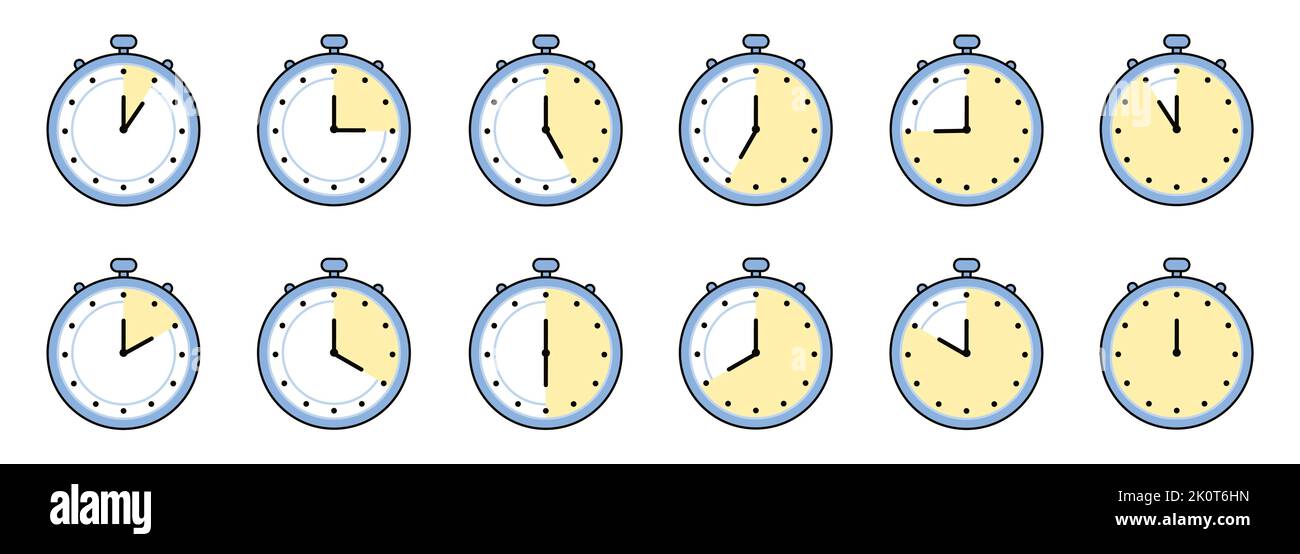 Timer, clock, stopwatch isolated set icons. Label cooking time. Vector ... Timer, clock, stopwatch isolated set icons. Label cooking time. Vector ...