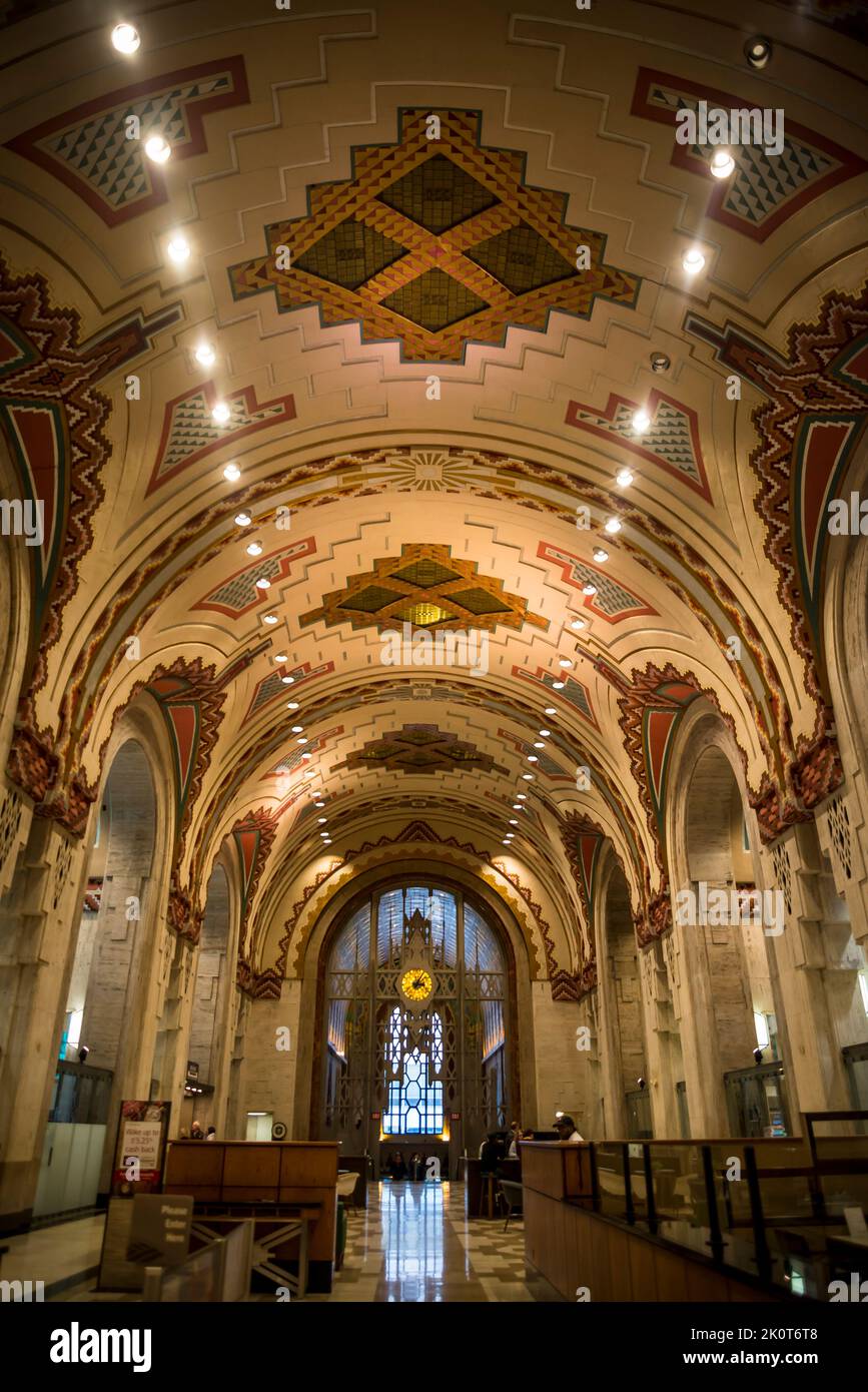 Banking hall at the The Guardian Building, a Historic art deco landmark ...