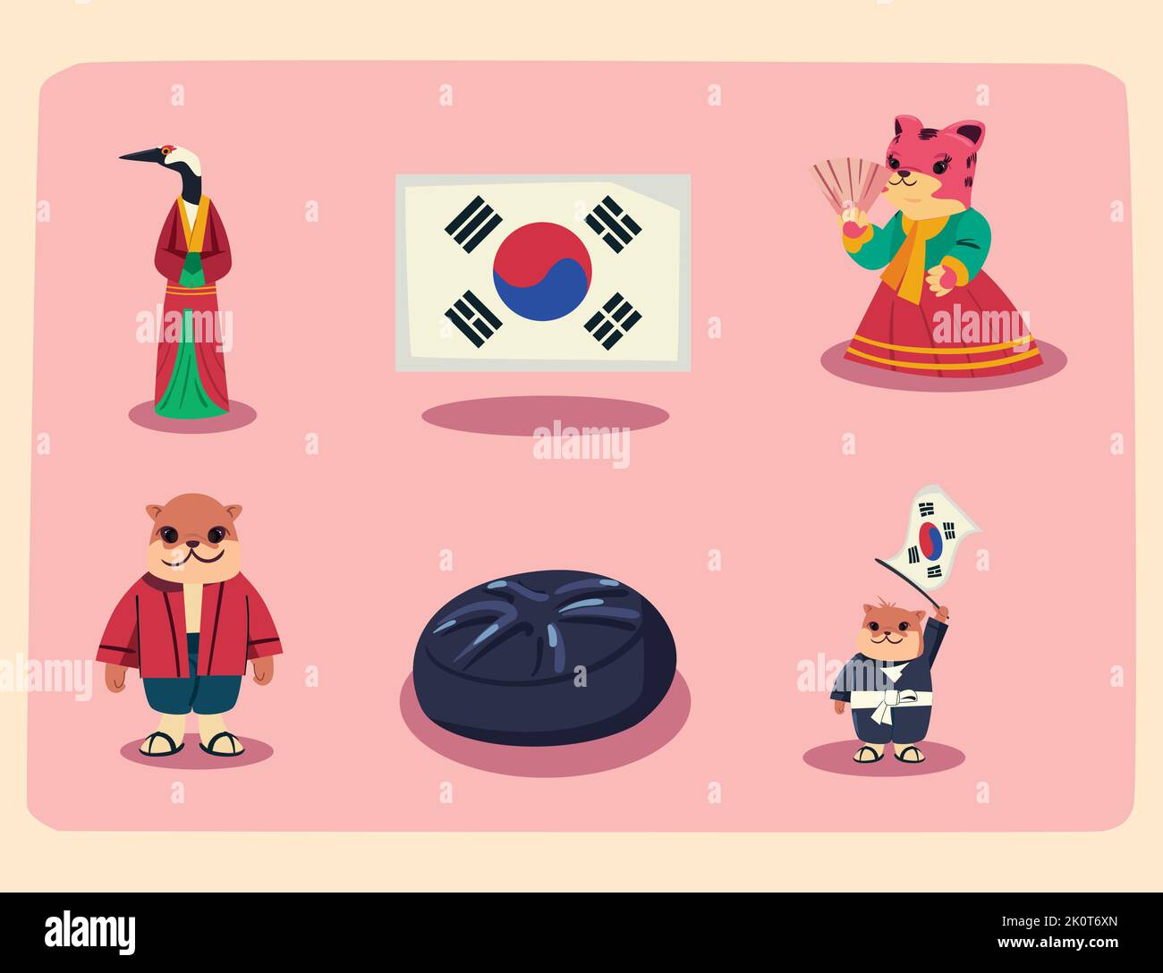 flat south korean items Stock Vector Image & Art - Alamy