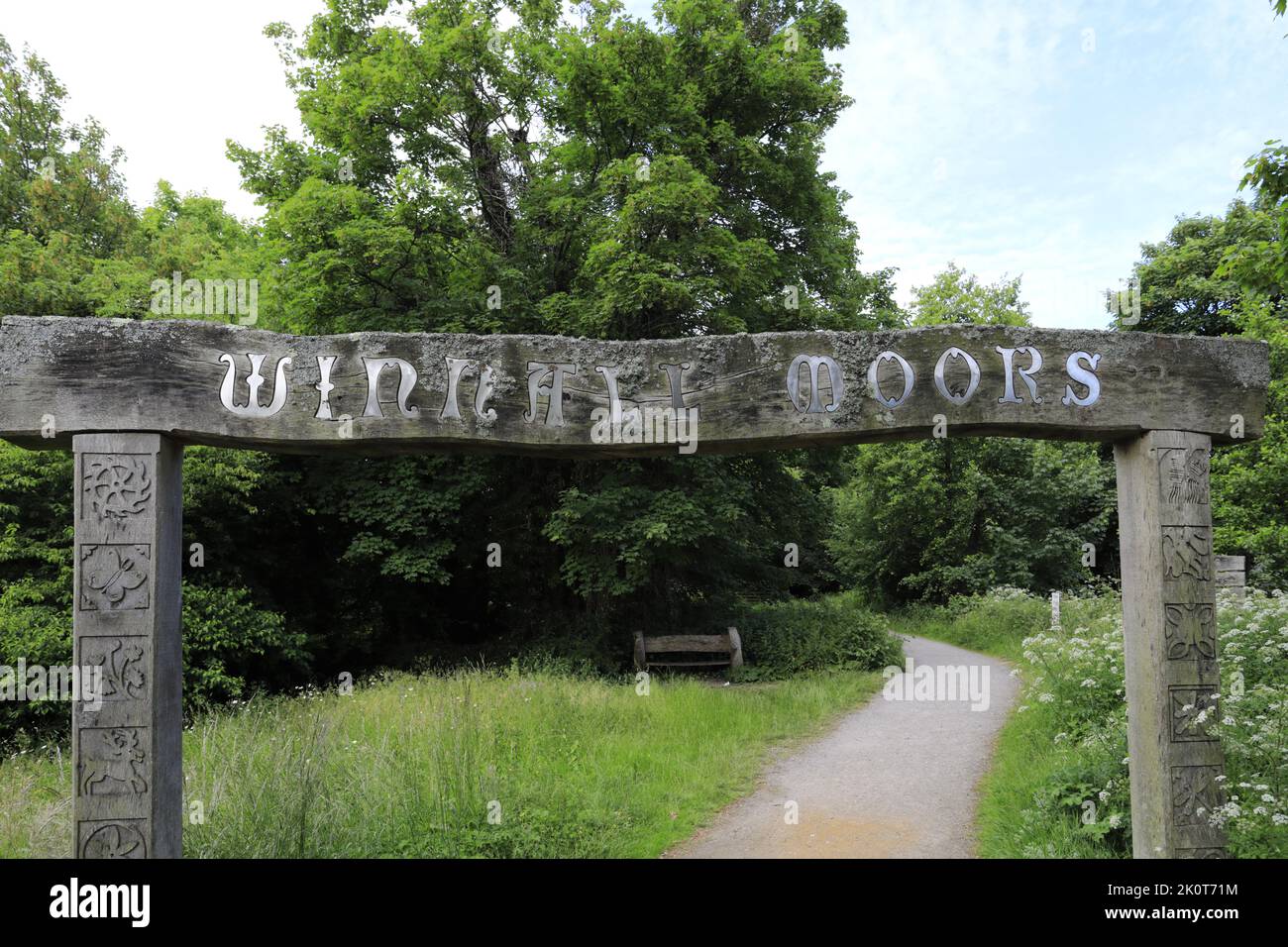 View over the Winnall Moors Nature Reserve, Winchester City, Hampshire ...