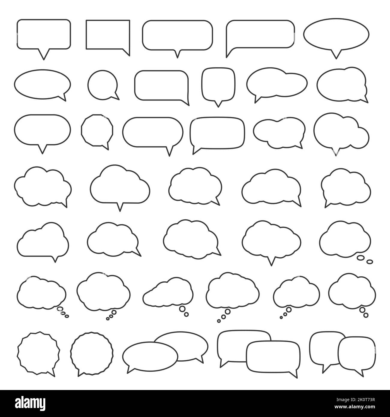 big collection of speech bubbles isolated on white background, vector ...