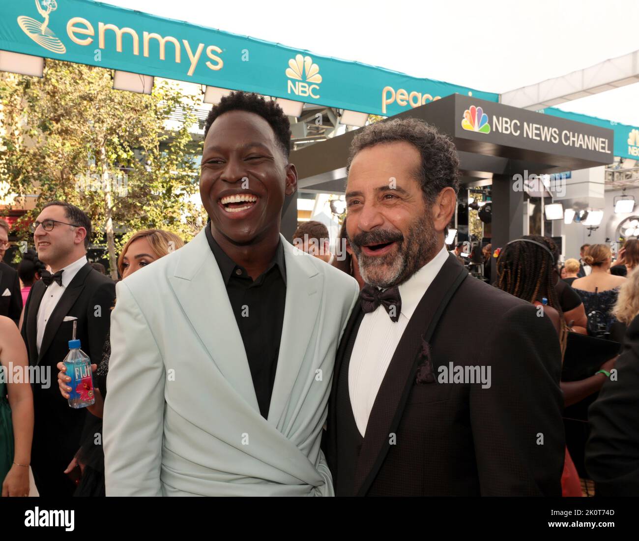 Los Angeles, USA. 12th Sep, 2022. Toheeb Jimoh, left, and Tony Shalhoub ...