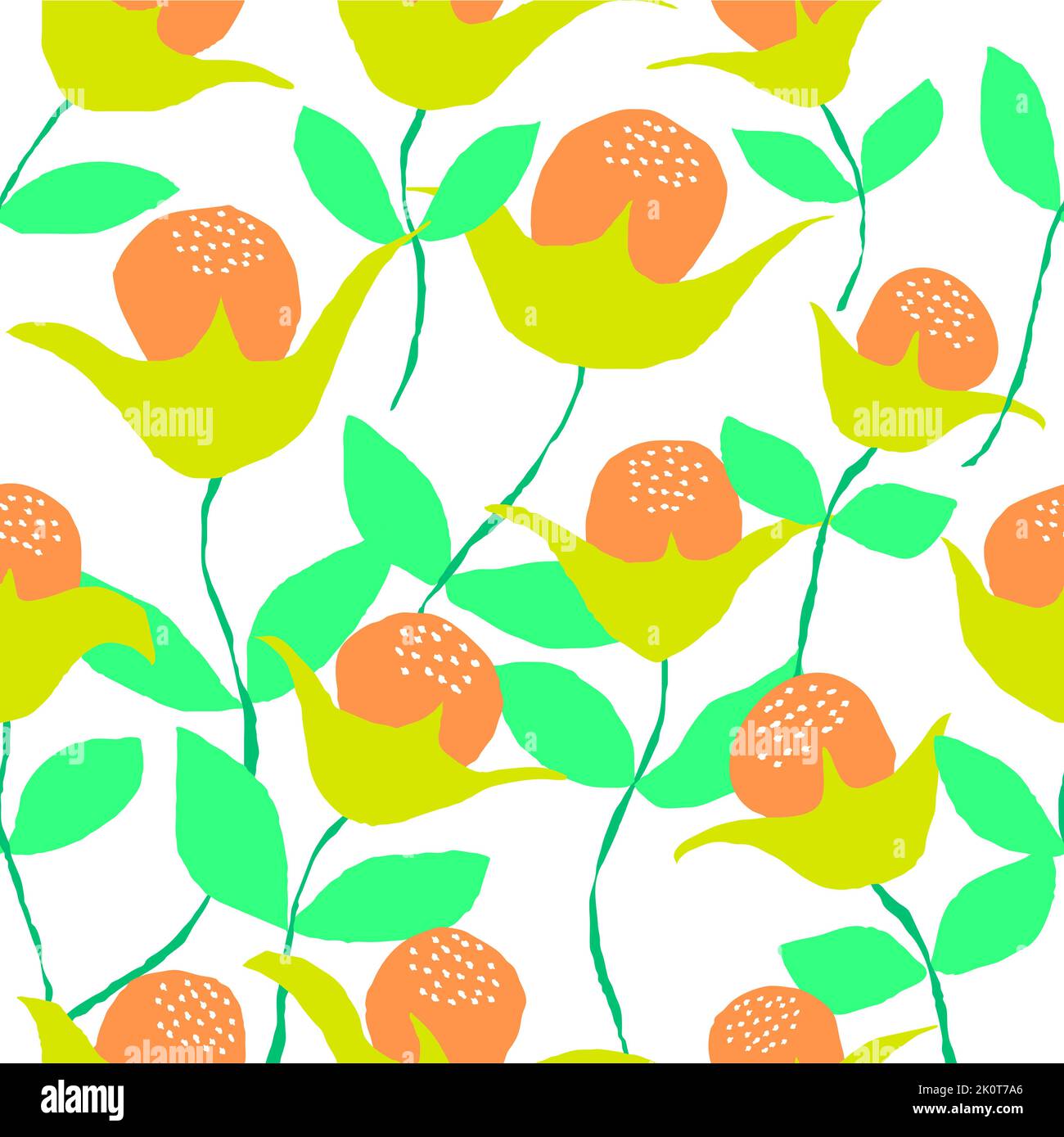 Modern creative collage contemporary floral seamless pattern ...