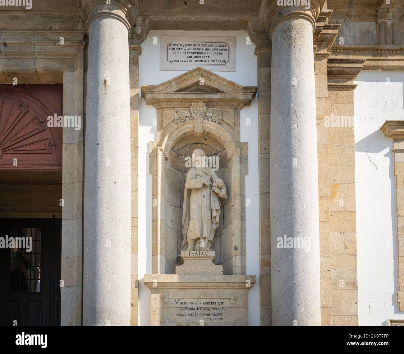 Isaiah Statue at Sanctuary of Bom Jesus do Monte Church Facade - Braga ...