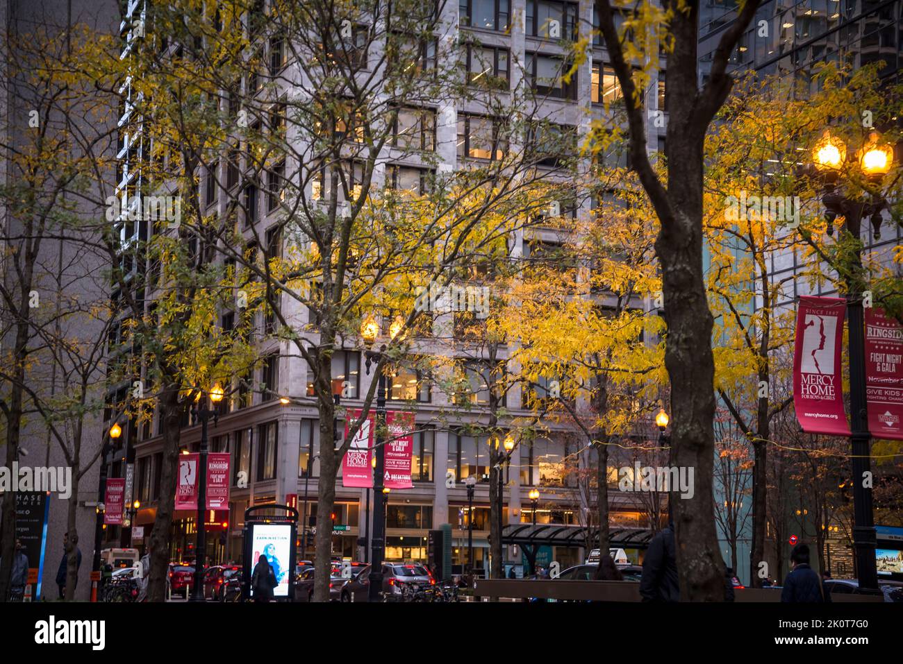 Atmospheric South Dearborn St, Chicago, Illinois, USA Stock Photo - Alamy