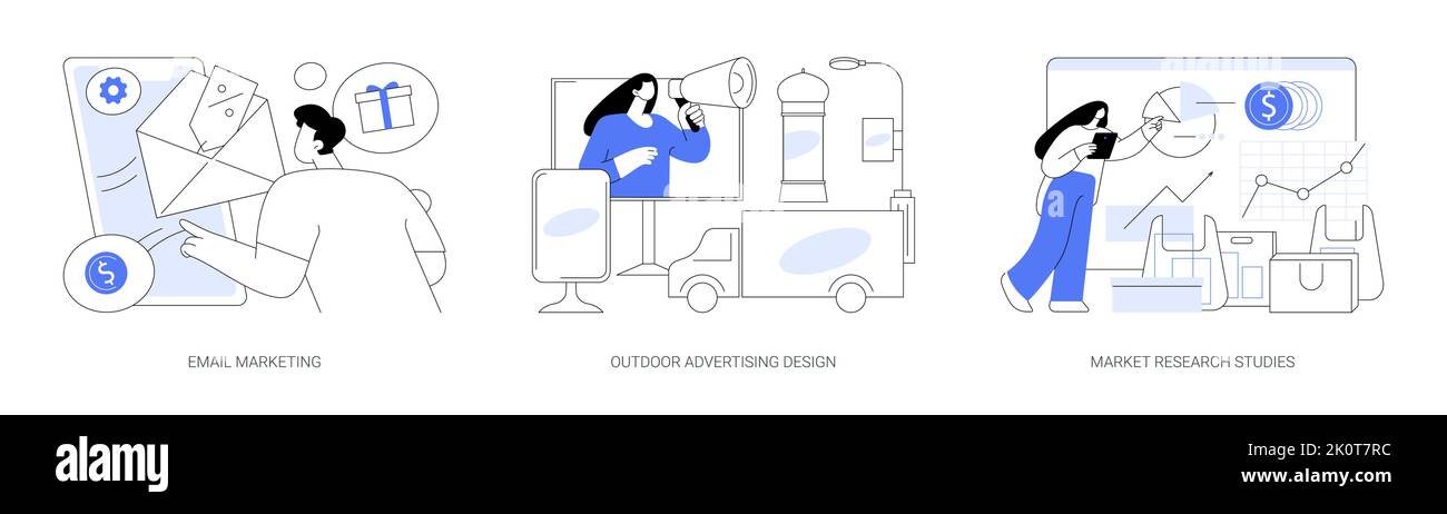 Product marketing campaign abstract concept vector illustrations Stock ...