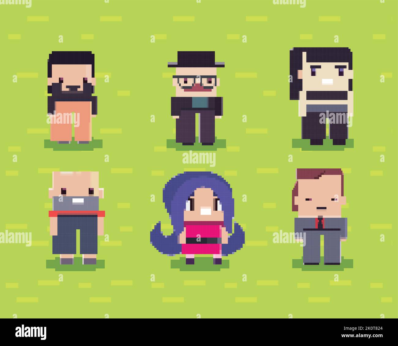 flat 8-bit people community Stock Vector Image & Art - Alamy