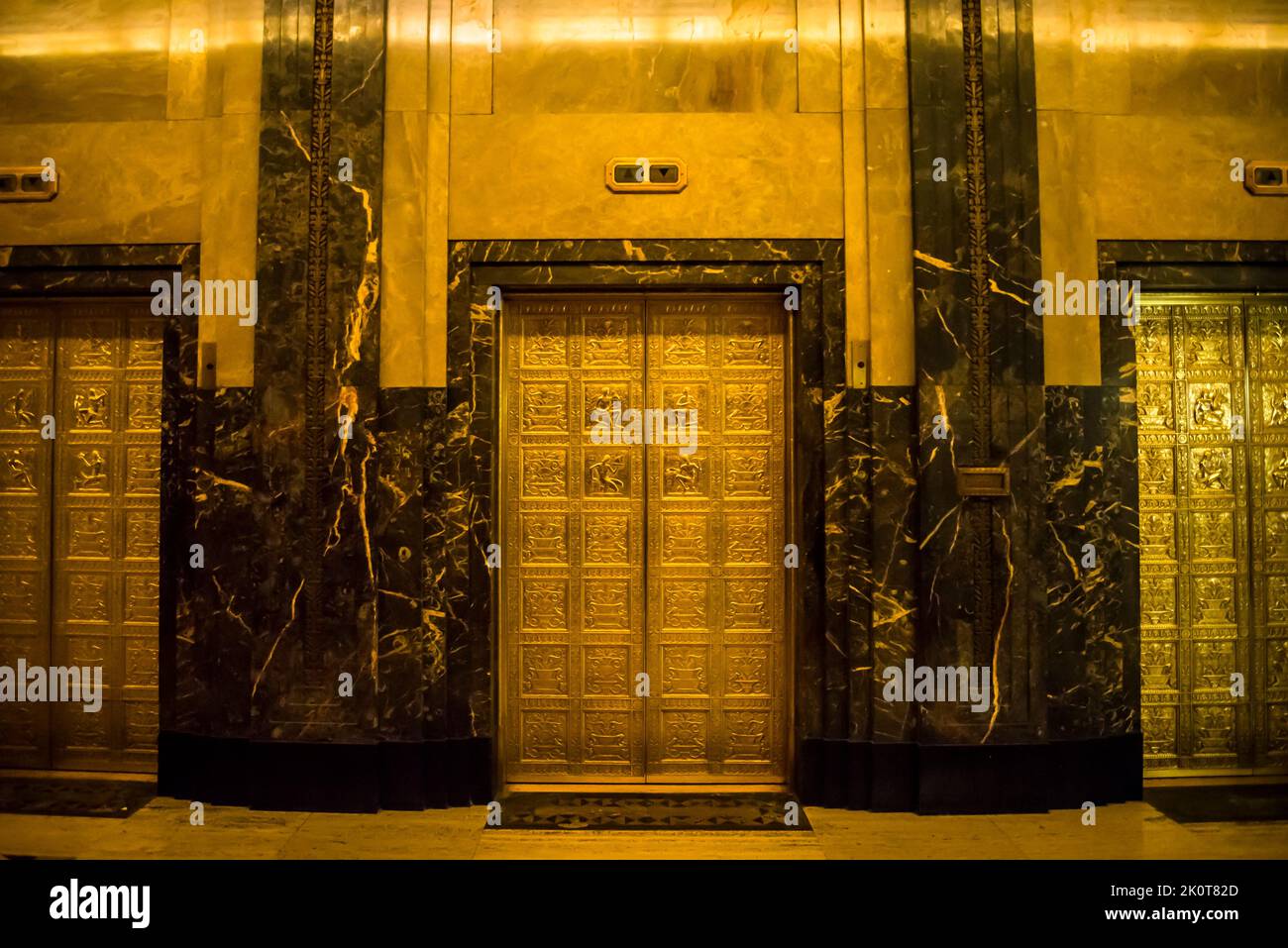 Elevator door, Fisher Building, a landmark skyscraper located at 3011 ...