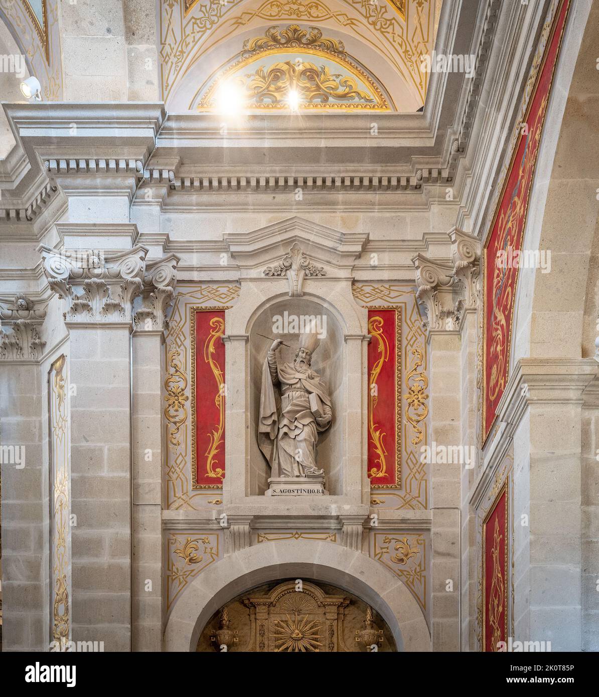 Saint Augustine Statue at Sanctuary of Bom Jesus do Monte Church ...
