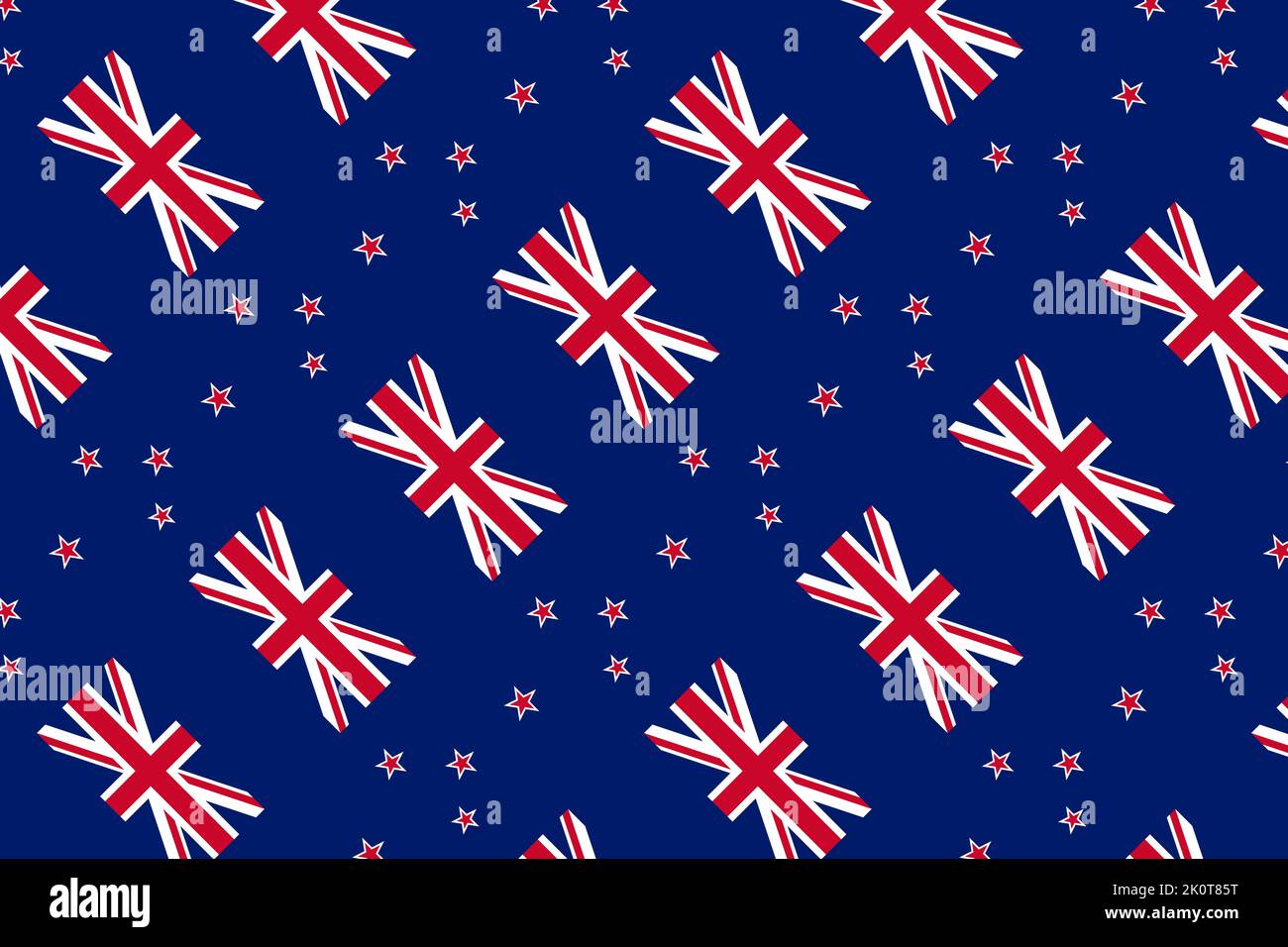 Geometric pattern in the colors of the national flag of New Zealand ...