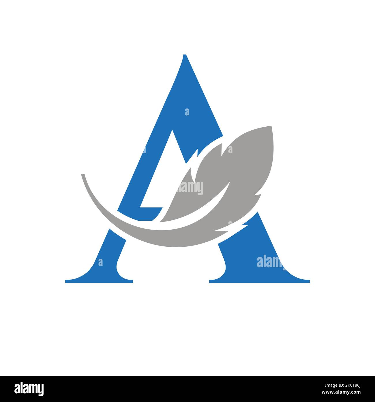 Letter A Feather Logo Design Combined With Bird Feather Wine For ...