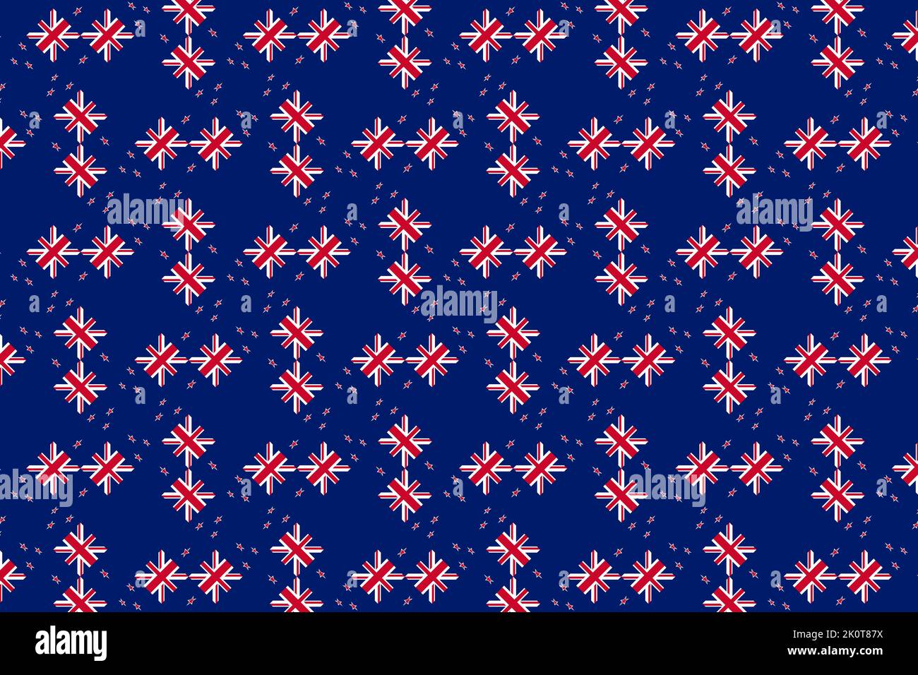 Geometric pattern in the colors of the national flag of New Zealand ...