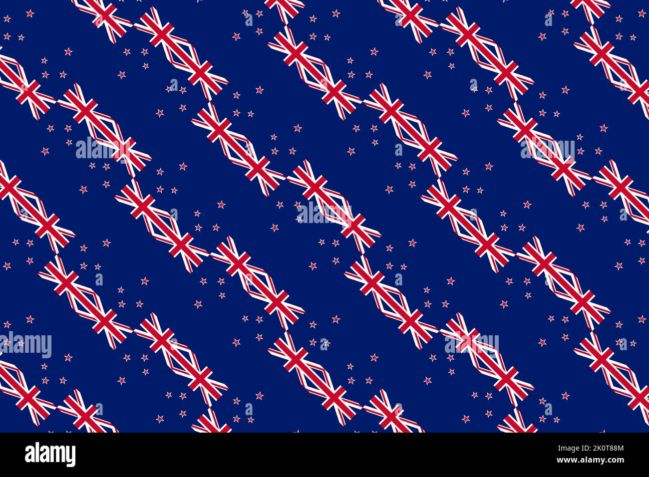 Geometric pattern in the colors of the national flag of New Zealand ...