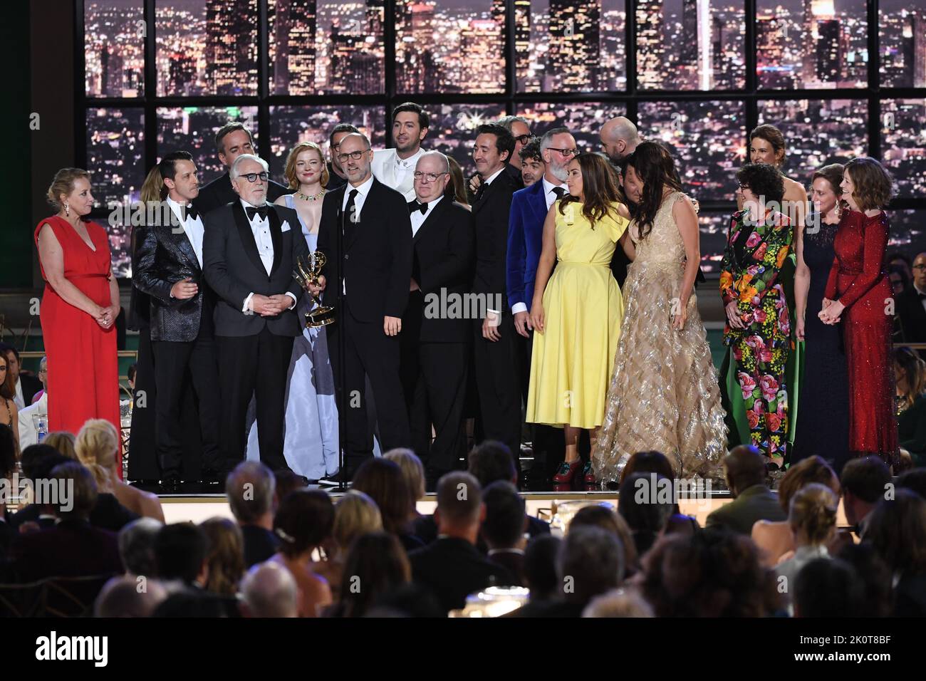 Los Angeles, USA. 12th Sep, 2022. Jesse Armstrong, speaking, and the ...