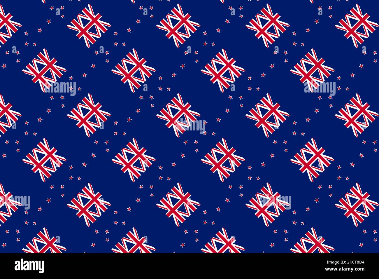 Geometric pattern in the colors of the national flag of New Zealand ...