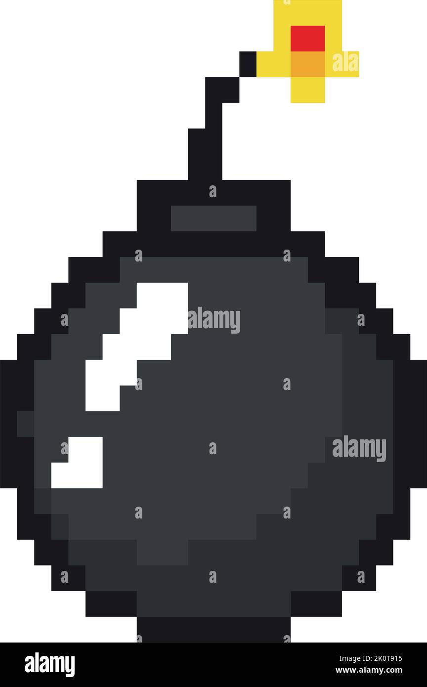 bomb pixel art Stock Vector Image & Art - Alamy