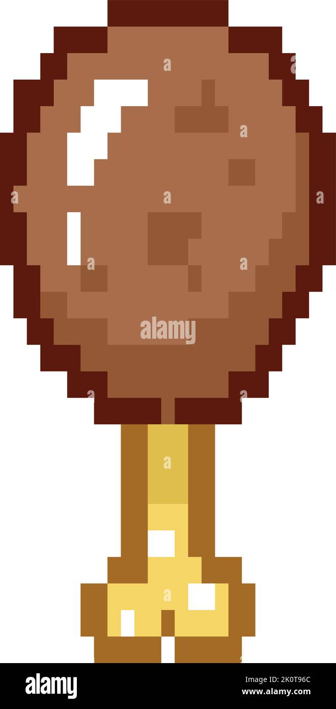 chicken leg pixel art Stock Vector Image & Art - Alamy