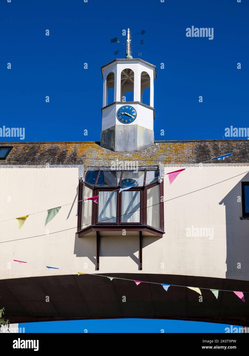 Clock Tower at Entrance to Falmouth, Cornwall, England, UK, GB Stock ...