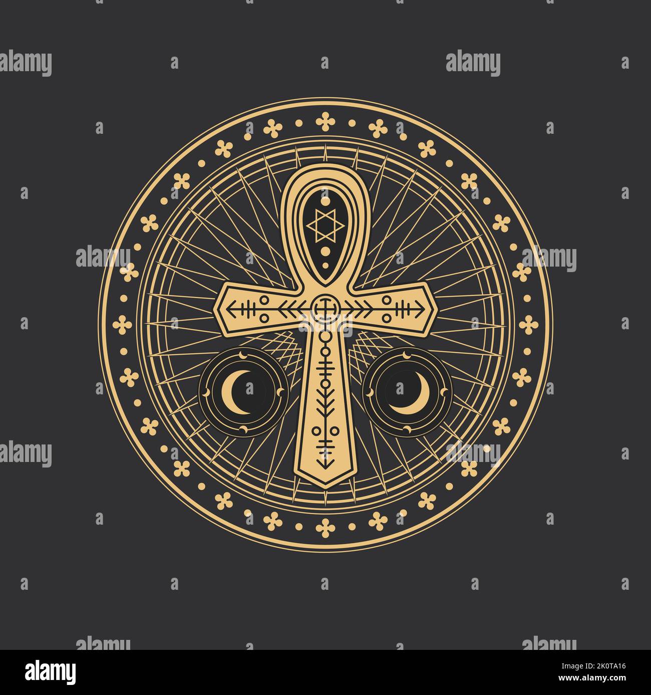 Egyptian sun wheel Stock Vector Images - Alamy