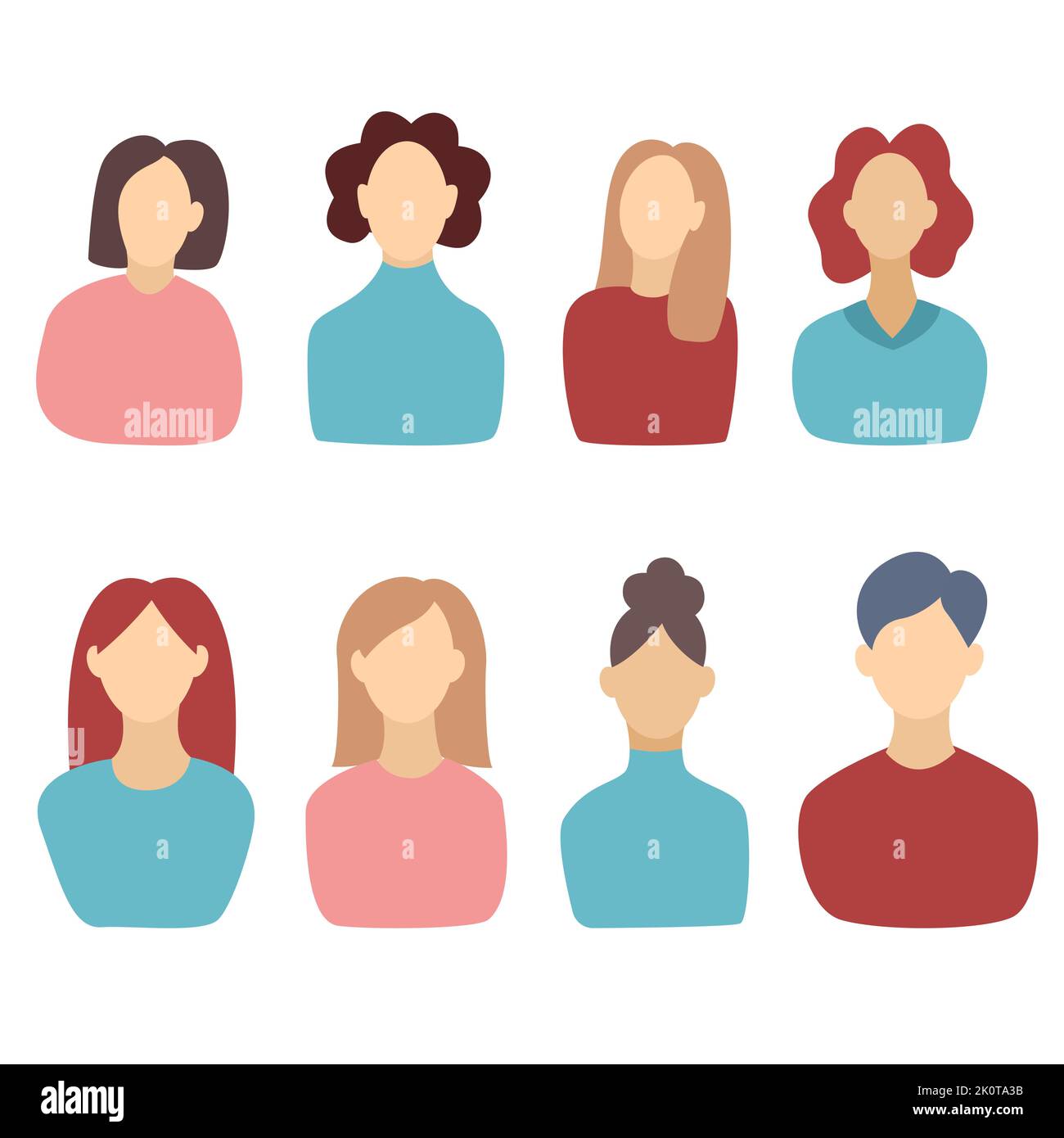 Set of female avatars Stock Vector Image & Art - Alamy