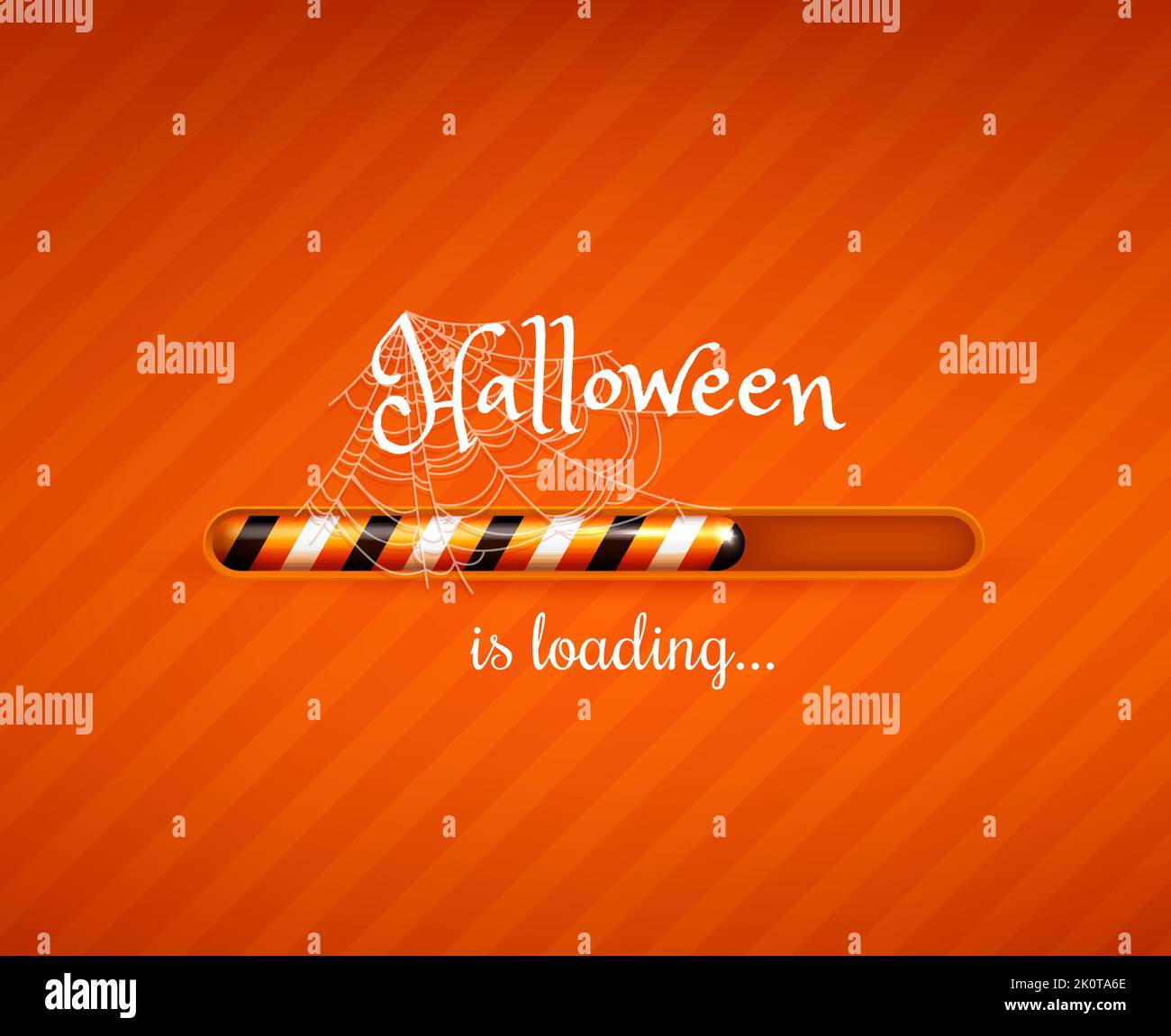 Halloween loading bar, horror holiday party load countdown, vector ...