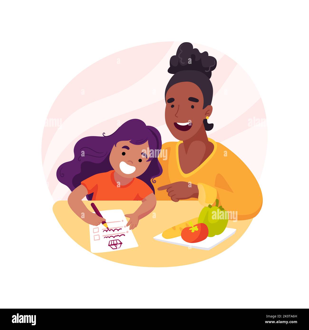 Make a shopping list isolated cartoon vector illustration Stock Vector ...