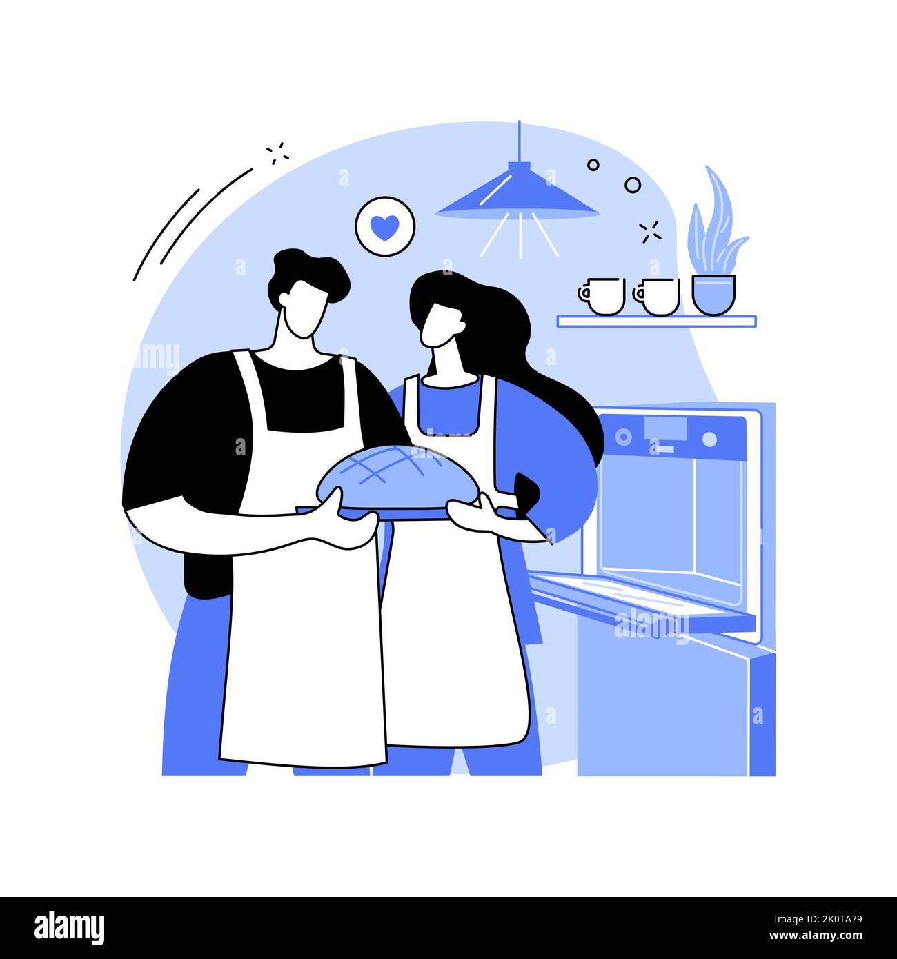 Homemade bread isolated cartoon vector illustrations Stock Vector Image ...