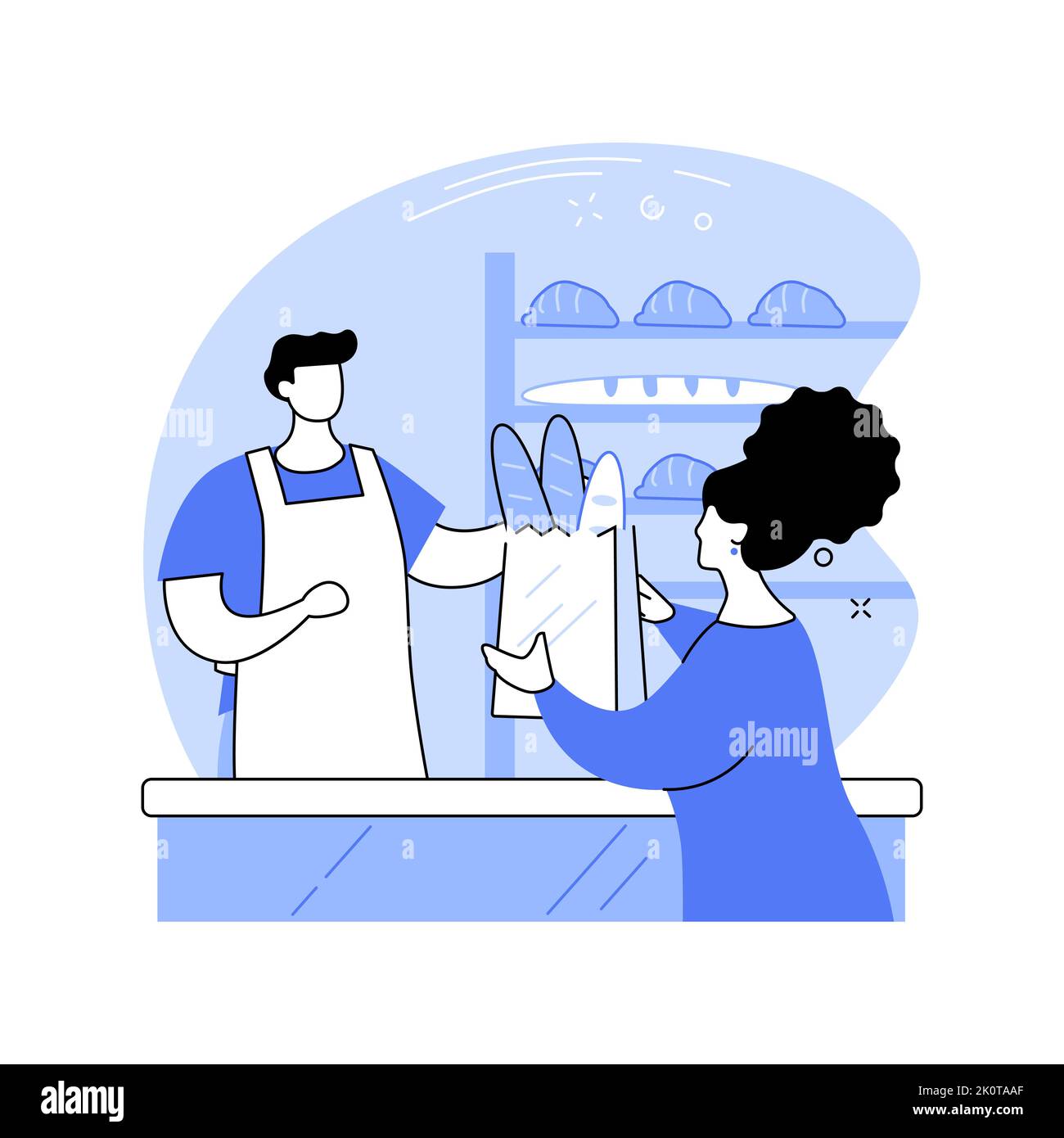 Fresh bread isolated cartoon vector illustrations Stock Vector Image ...