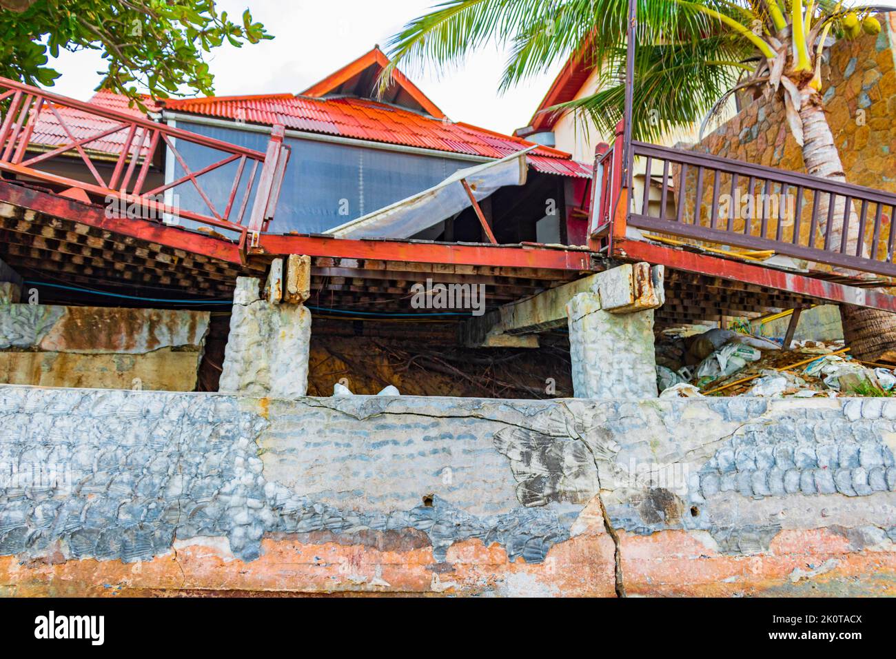 Hurricane earthquake destroyed house natural hi-res stock photography ...