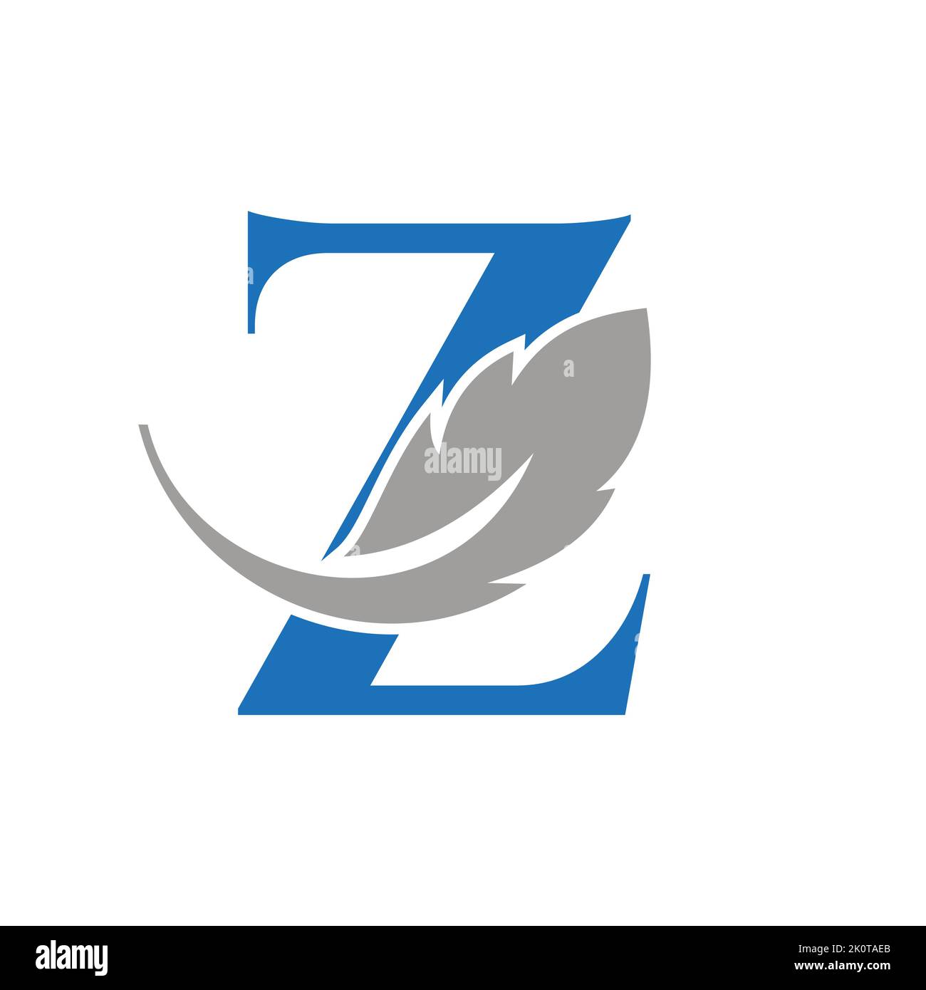 Letter Z Feather Logo Design Combined With Bird Feather Wine For ...
