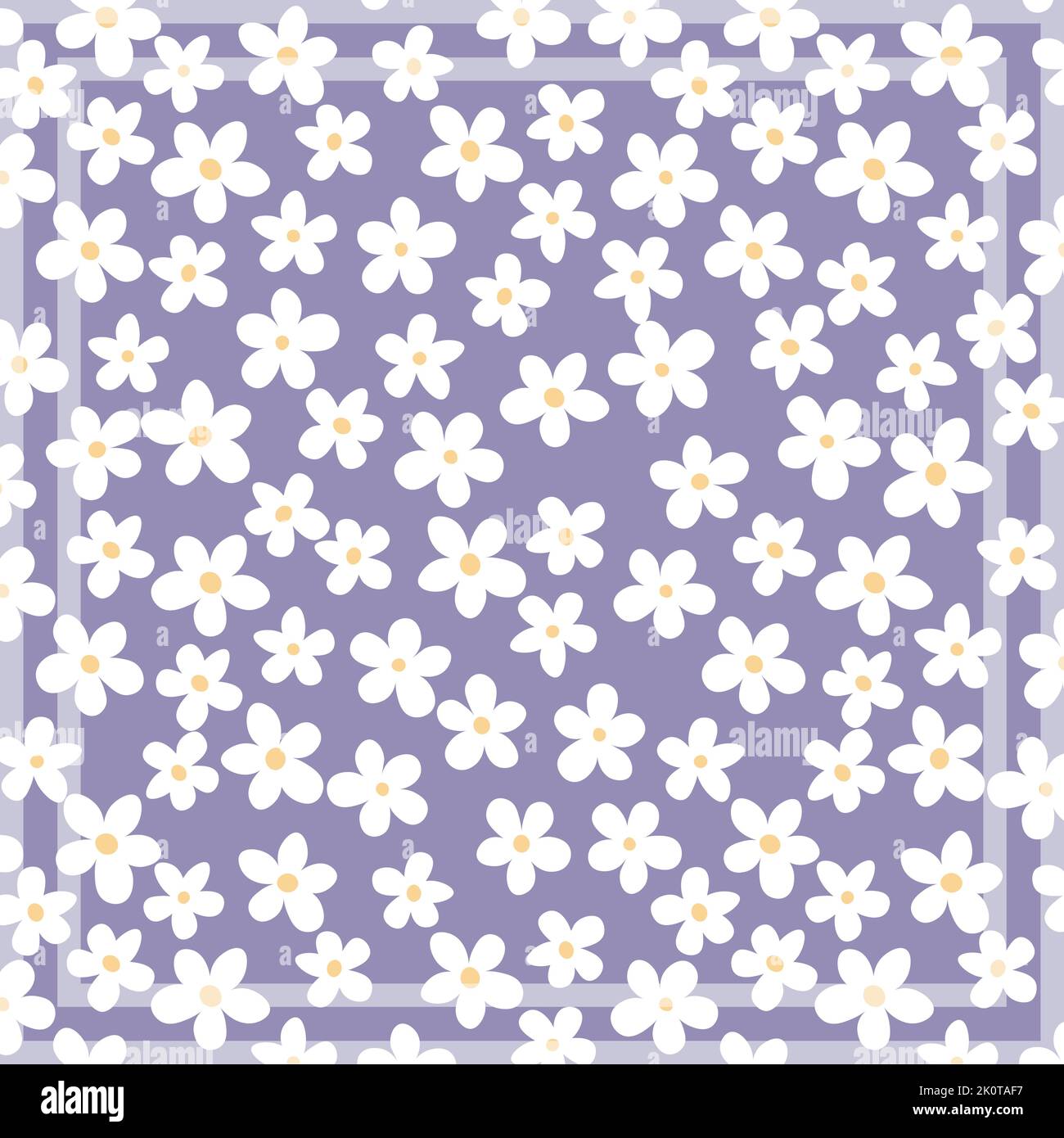 Print for kerchief, bandana, scarf, handkerchief, shawl, neck scarf ...