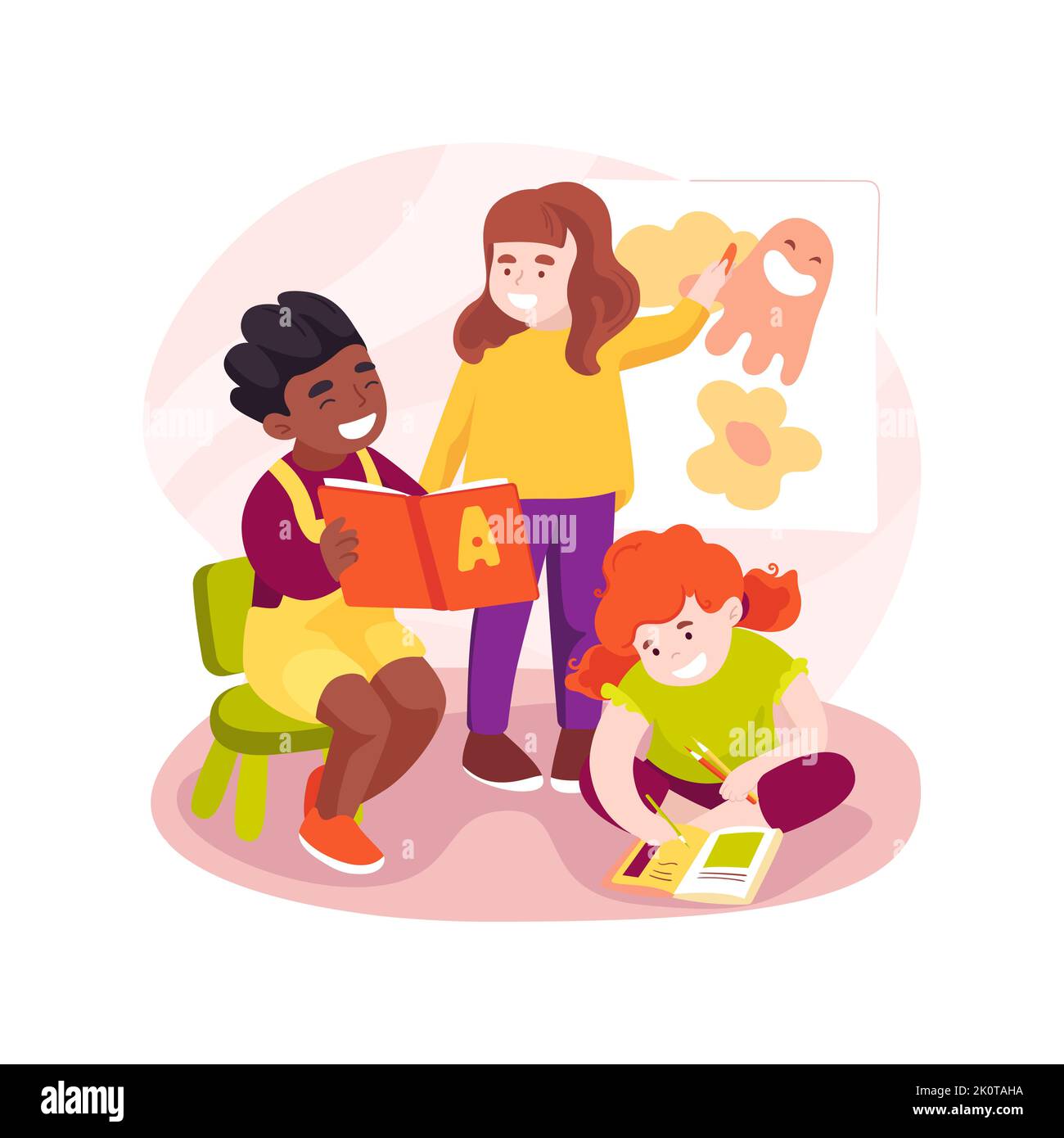 Learn to study independently isolated cartoon vector illustration Stock ...