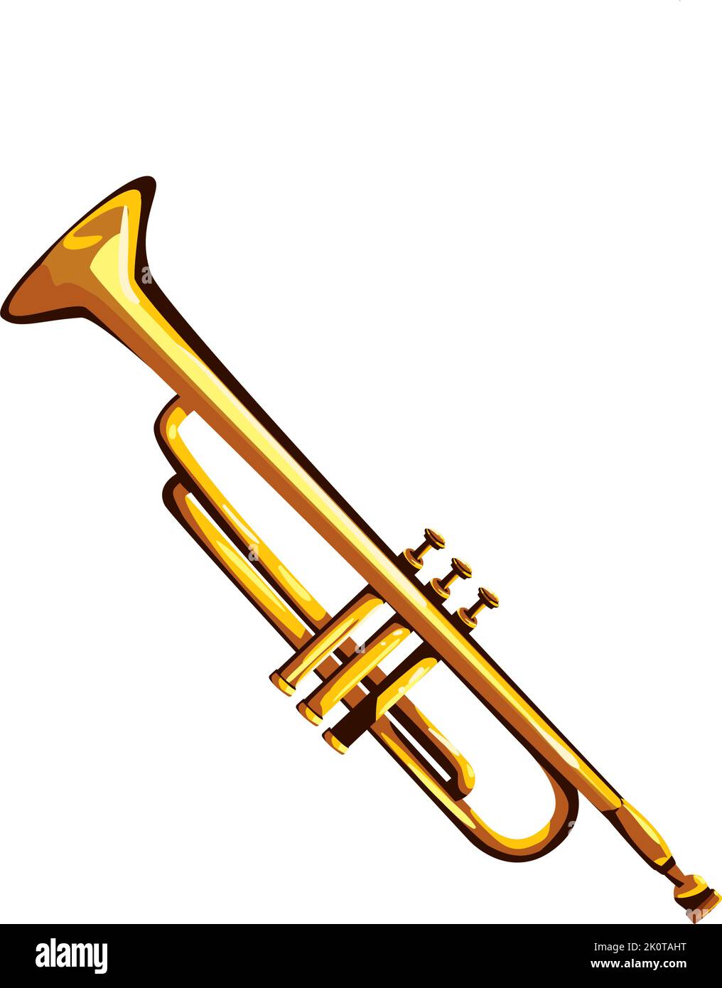 flat realistic trumpet Stock Vector Image & Art - Alamy