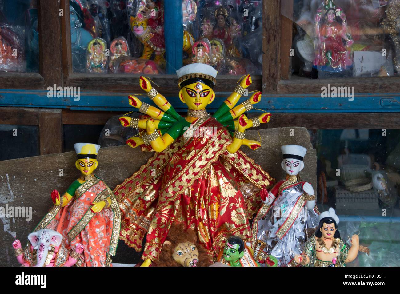 The Supreme shakti, Maa Durga is worshiped with diya lamp in utmost ...