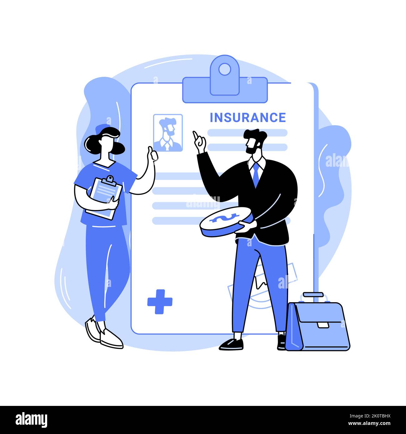Health insurance for business owners isolated cartoon vector ...