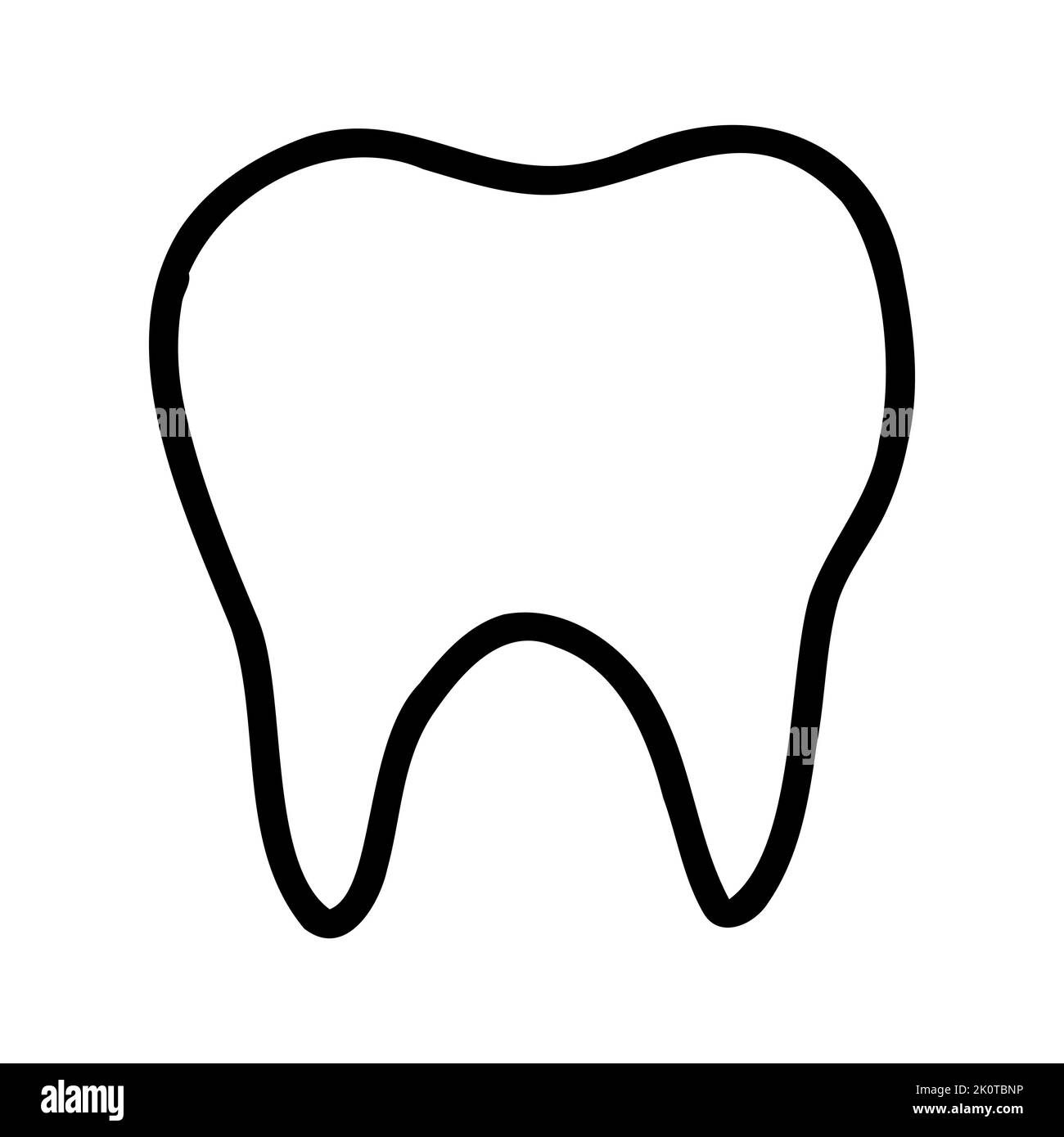 Hand drawn doodle icon of tooth. Vector illustration of teeth for ...