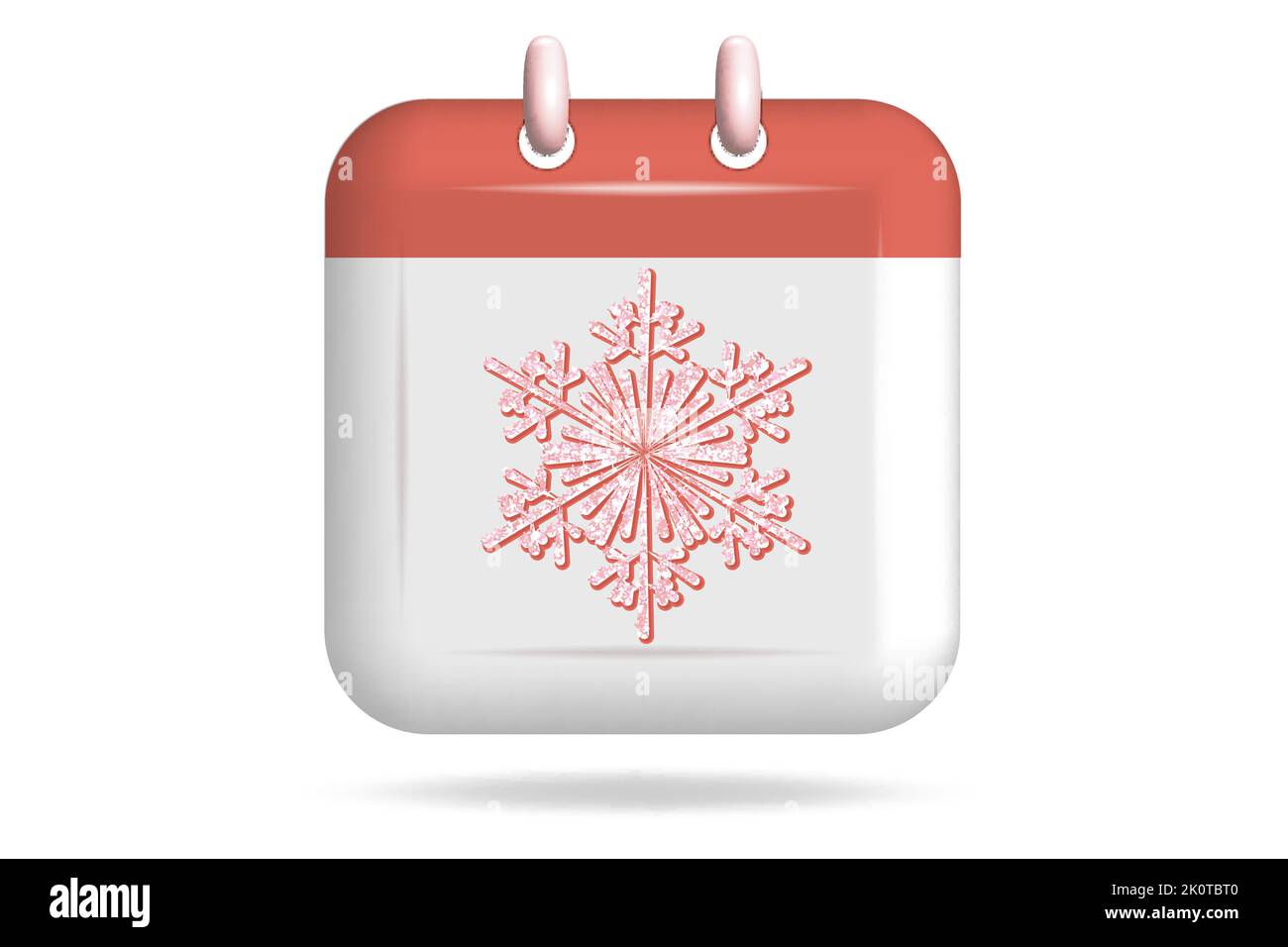 Glossy 3d Christmas advent calendar in plastic cartoon style on white ...