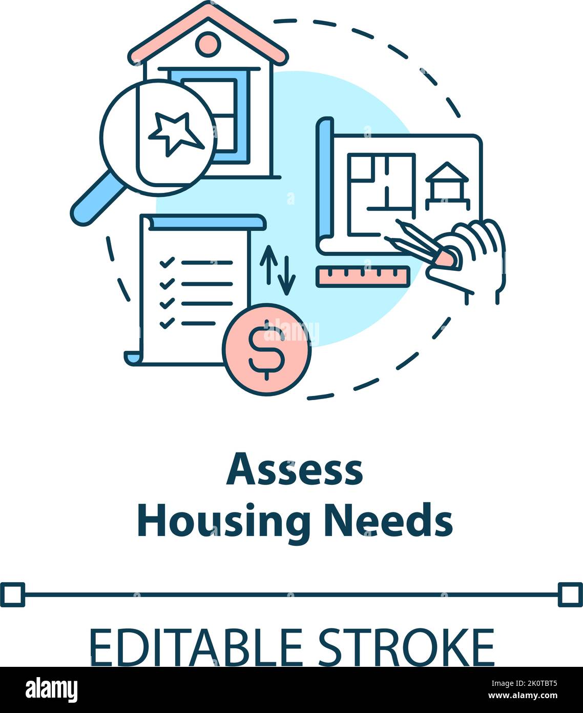 Assess housing needs concept icon Stock Vector Image & Art - Alamy