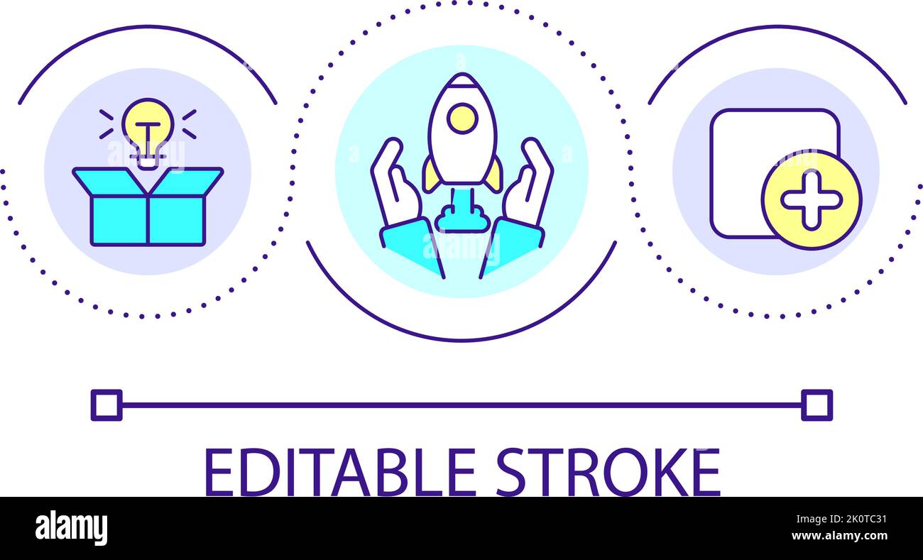 Startup launching strategy loop concept icon Stock Vector Image & Art ...